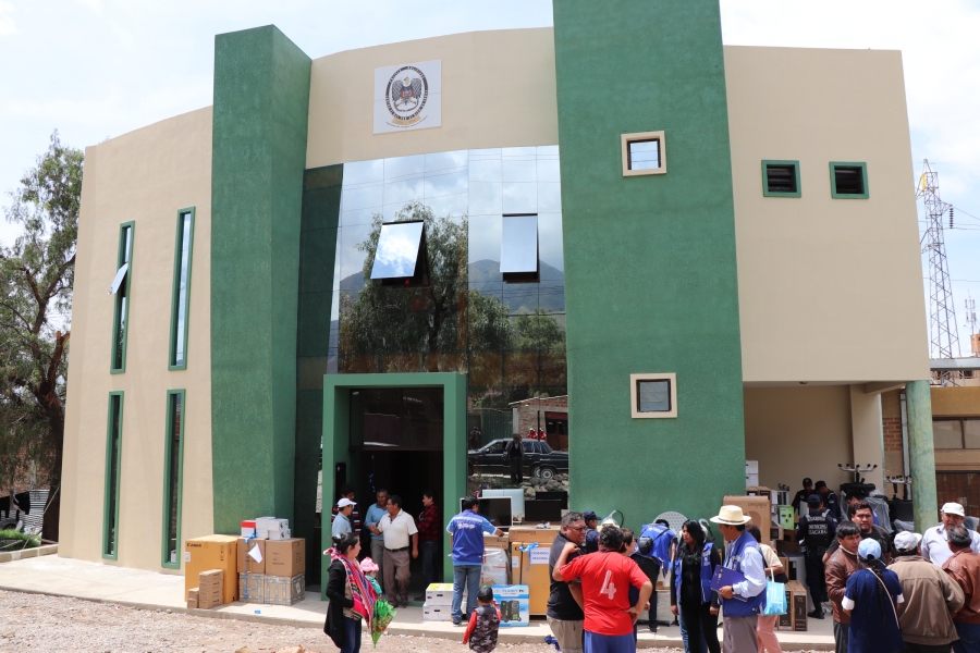 SACABA INAUGURÓ MODERNO MÓDULO POLICIAL EN DISTRITO 2 QUINTANILLA